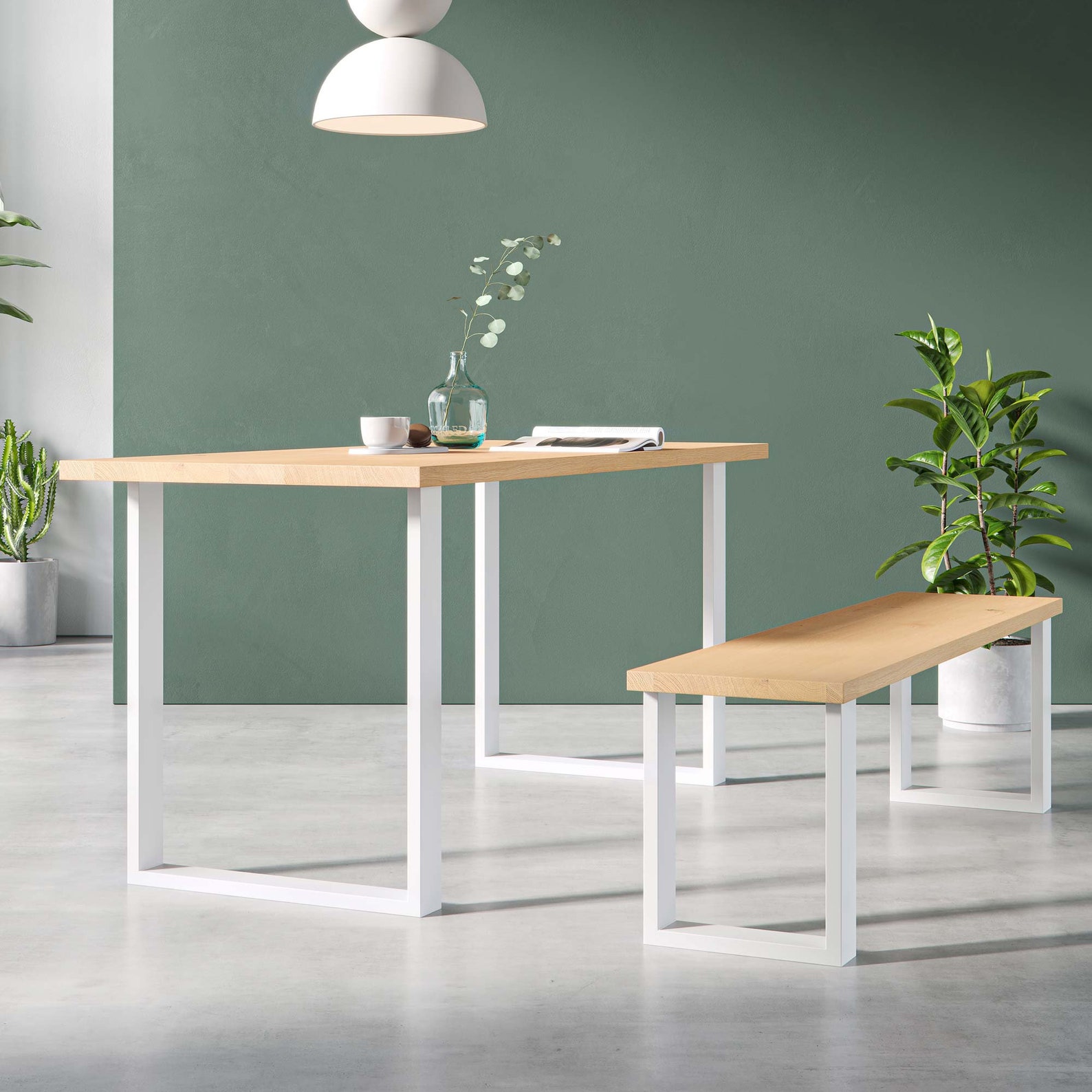 Industrial Table Legs - Square Design - Box Section Steel, Various ...