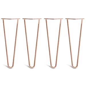 4 X Copper Hairpin Legs - All Sizes. Including FREE Screws and ...