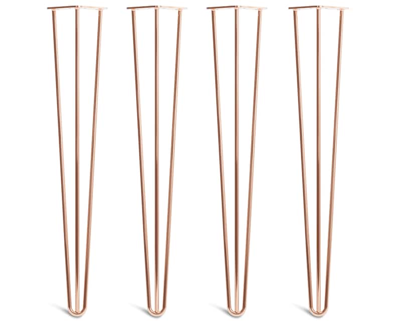 4 x Copper Hairpin Legs All Sizes. Including FREE Screws and | Etsy