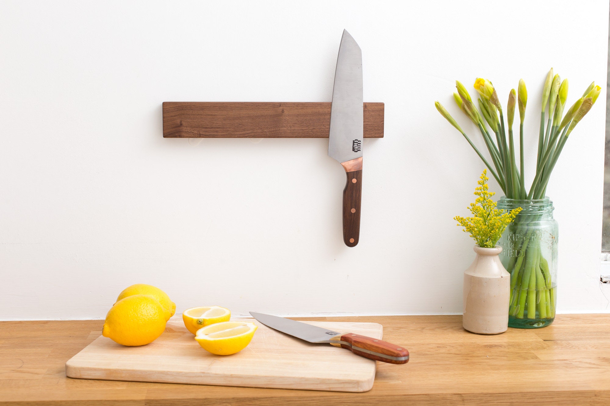 Magnetic Knife Rack Wooden Knife Rack Various Wood and - Etsy UK