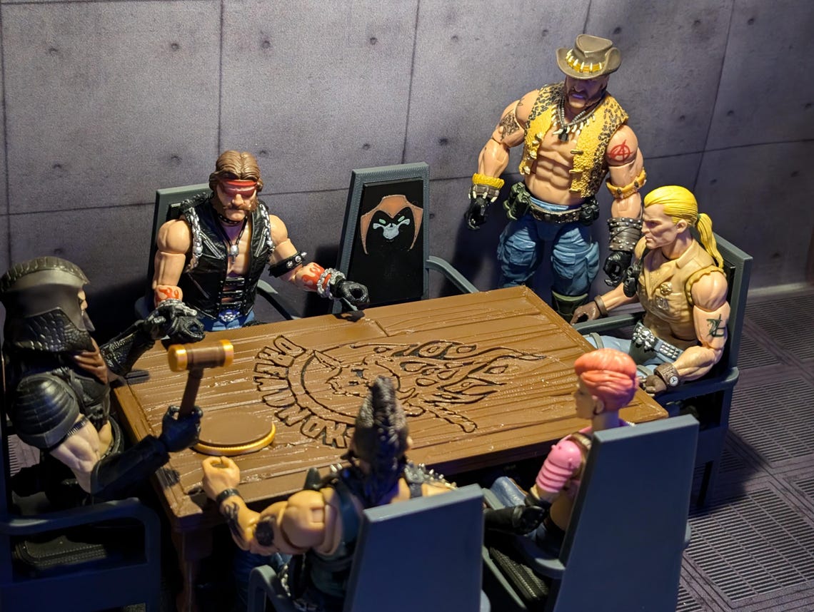 Dreadnok MC Club Table and Chairs Playset for CLASSIFIED Scale Figures ...