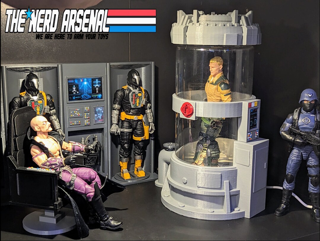 Cobra Laboratory Light up STASIS CELL or 1:12 Scale Classified G.i.joe ...