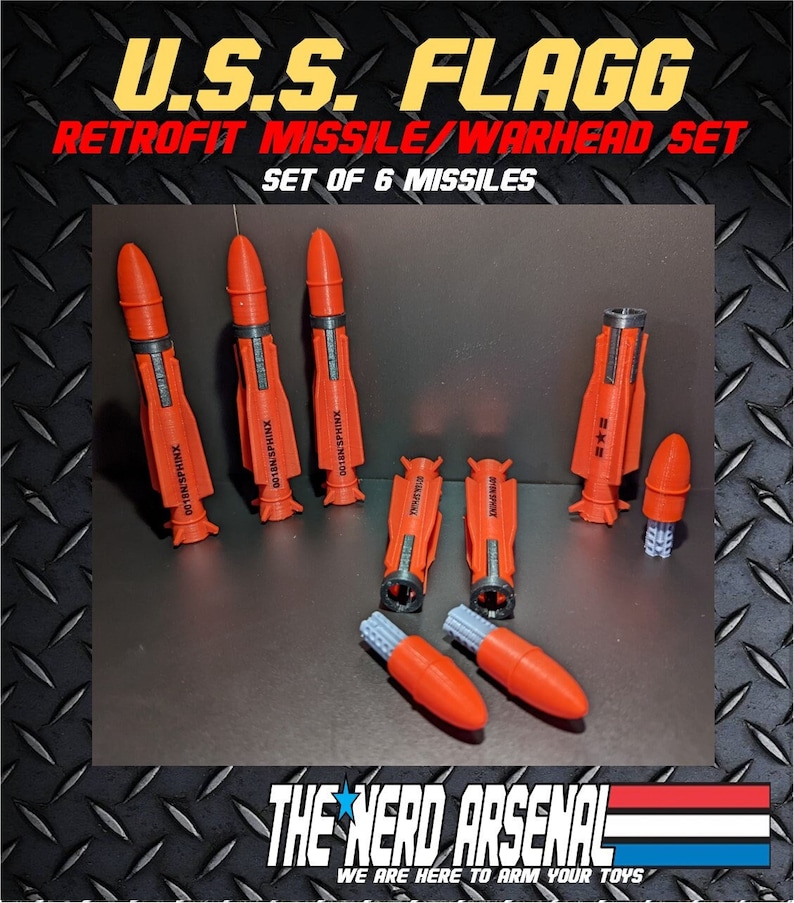 U.S.S. FLAGG RETROFIT MISSILES Set of 6 - Etsy