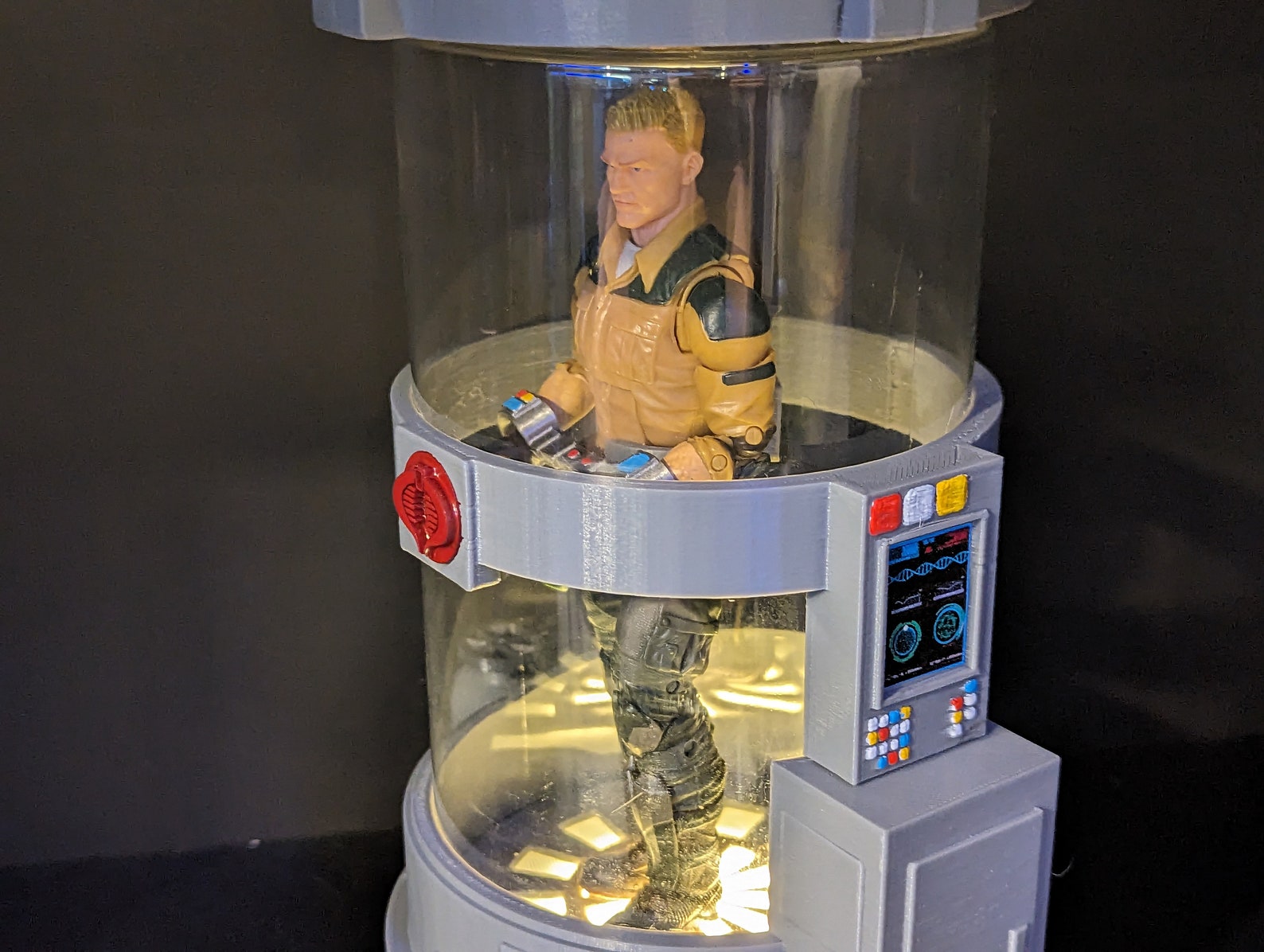 Cobra Laboratory Light up STASIS CELL or 1:12 Scale Classified G.i.joe ...