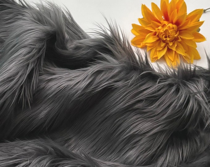Gray Luxury Shag Faux Fur Fabric - Etsy