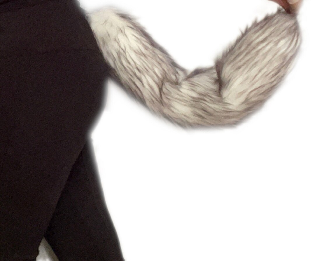 Bianna Candy Gray Wolf Tail, Luxury Faux Fur, Anime Cosplay Convention ...