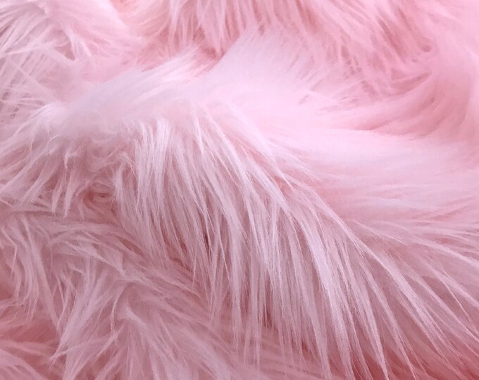 Coral Pink Luxury Shag Faux Fur Fabric - Etsy