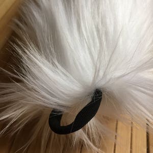 Kawaii All White Faux Fur Animal Cosplay Tail, for Kids and Adults ...