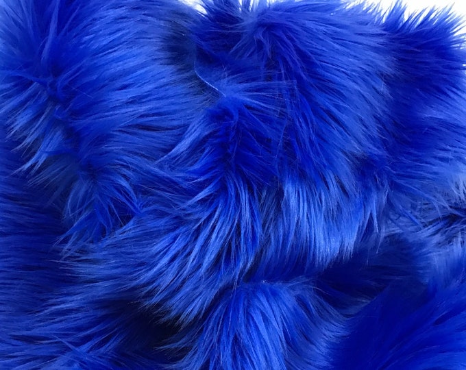Royal Blue Luxury Shag Faux Fur Fabric - Etsy