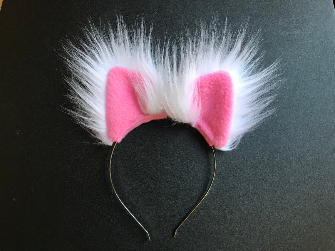 White and Pink Ears and Tail Set, Mangle Inspired From Five Nights at ...