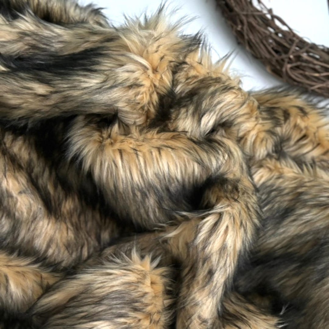 Bianna Realistic Animal Shag Long Pile Faux Fur Fabric, German Belgian ...
