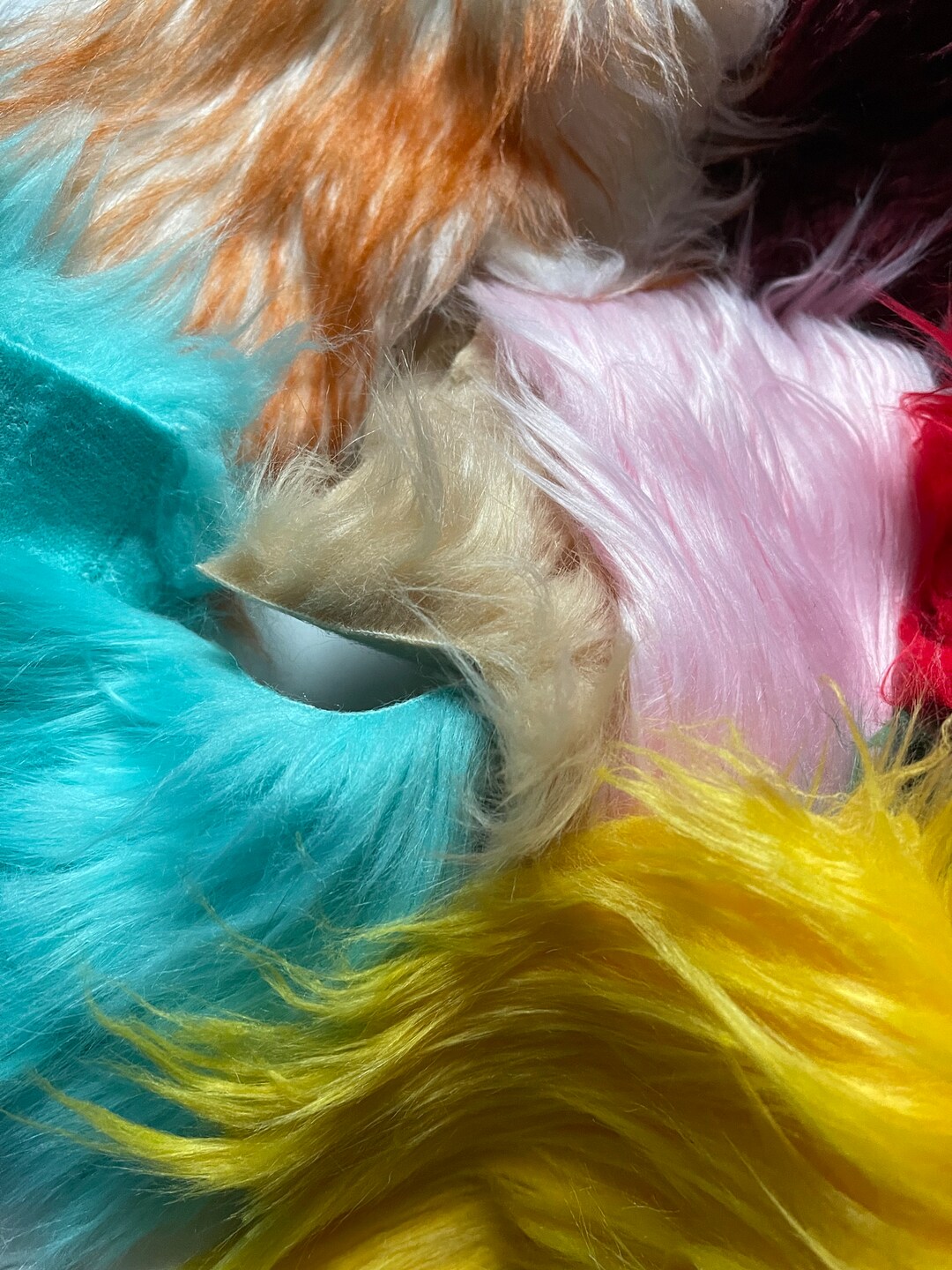 ONE POUND Faux Fur Scrap Bag, Irregular Scrappy Remnant Samples ...