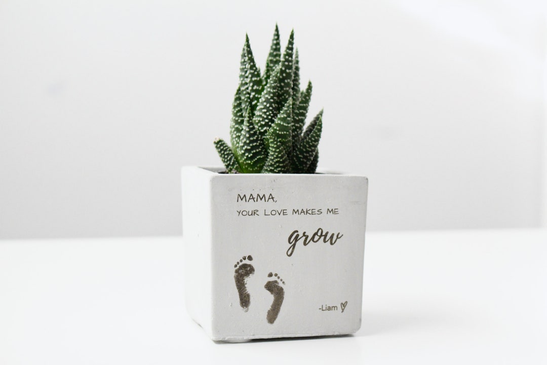 Your Love Makes Me Grow Planter Pot | Custom Meaningful Parent Gifts - Etsy
