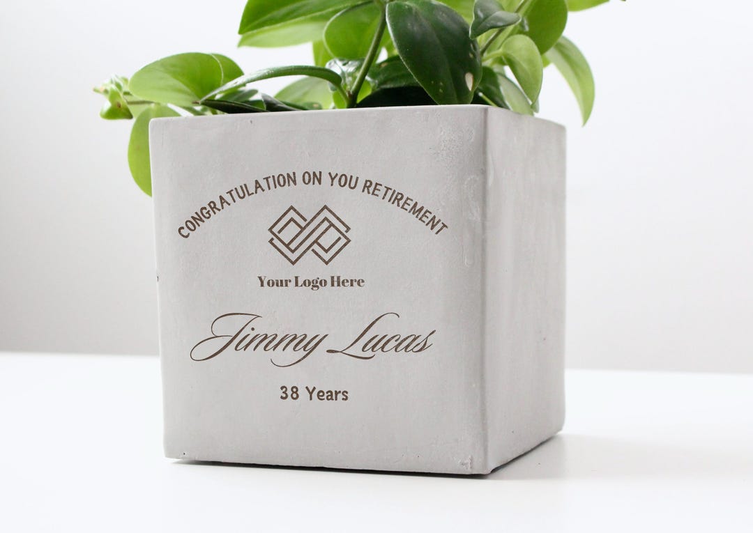 Personalized Retirement Planter Pot Gift, Leaving Coworker Presents ...