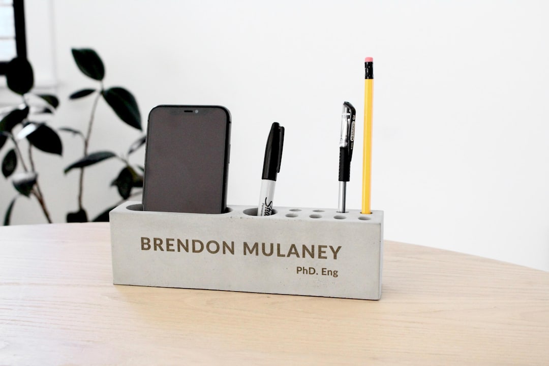 Personalized Cement Name Block , Custom Concrete Engraved Job Title ...