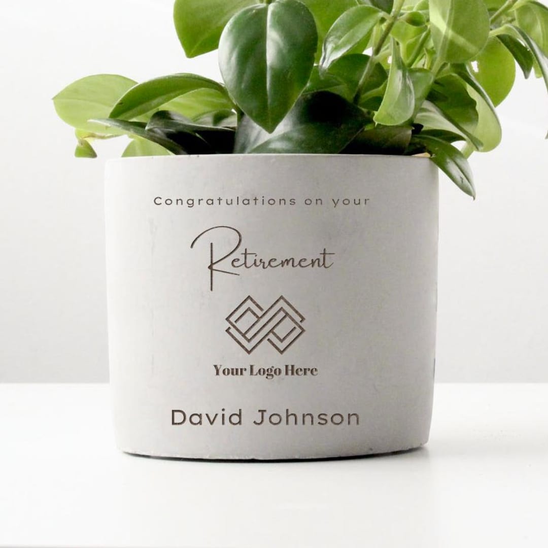 Personalized Retirement Planter Pot Gift, Leaving Coworker Presents ...