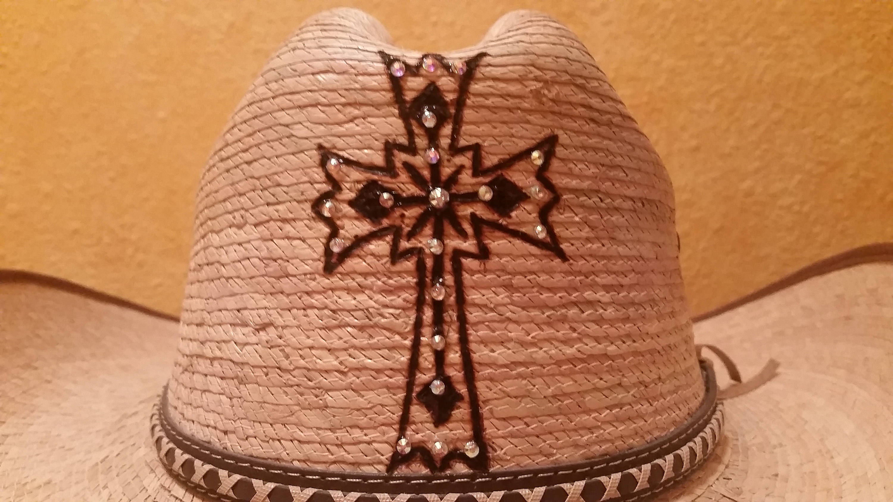 Wedding Cowboy Hat - Cross, Bridal Hat, Country Western Rustic Shabby ...