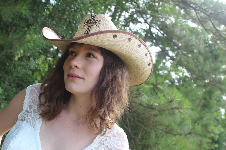 Wedding Cowboy Hat - Cross, Bridal Hat, Country Western Rustic Shabby ...