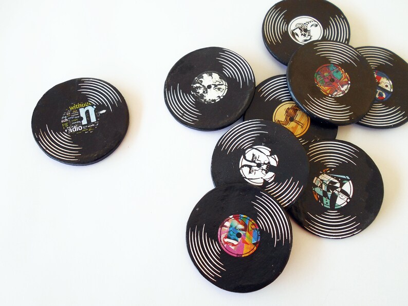 Miniature Custom Vinyl Record Discs Fridge Magnets Music - Etsy Australia