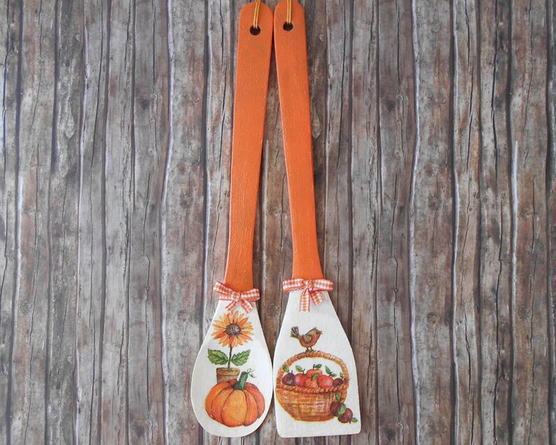 Thanksgiving Ideas Autumn Decor Wooden Spoons Sunflower Decor ...