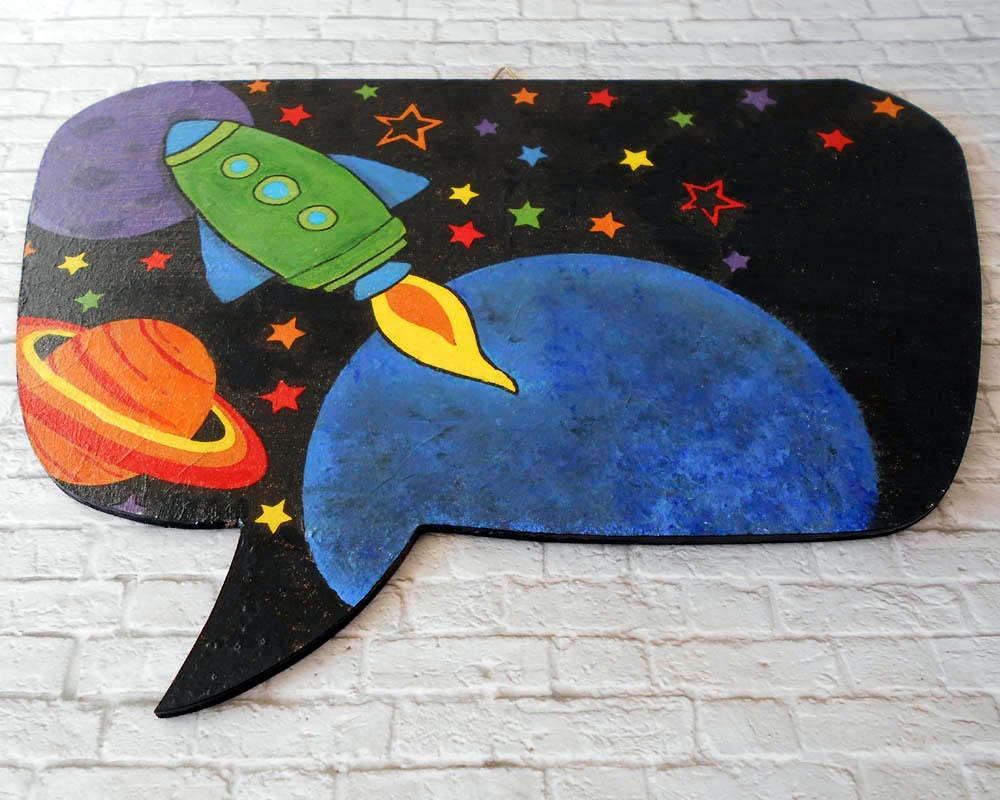 Space Nursery Decor Playroom Sign Rocket Ship Decor Boys - Etsy