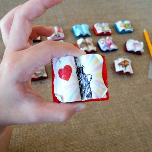 Miniature Book, Fridge Magnets, Book Lover Gift, Book Themed Baby ...