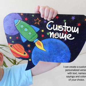 Space Nursery Decor Playroom Sign Rocket Ship Decor Boys Room Sign ...