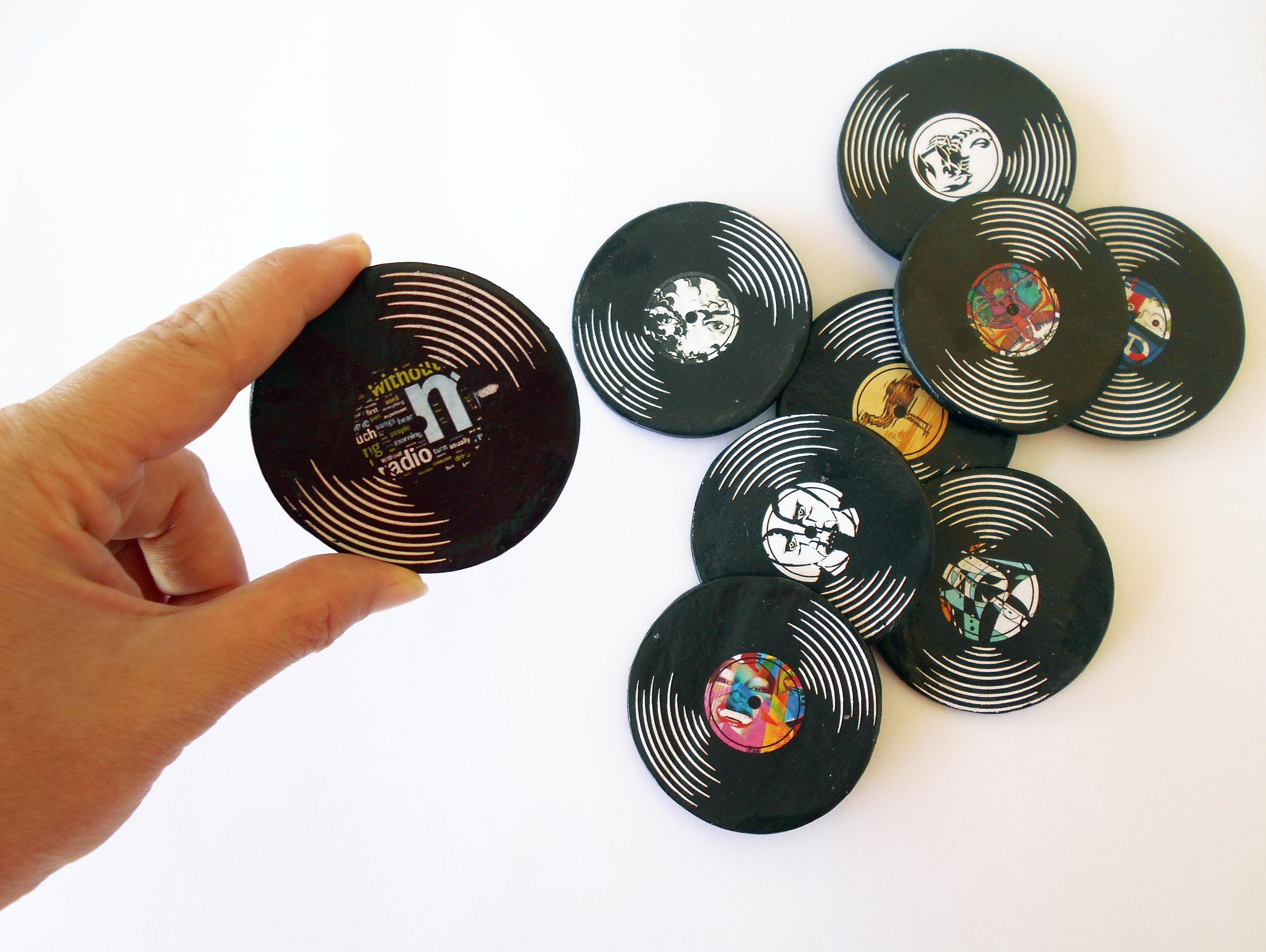 Miniature Custom Vinyl Record Discs Fridge Magnets Music | Etsy