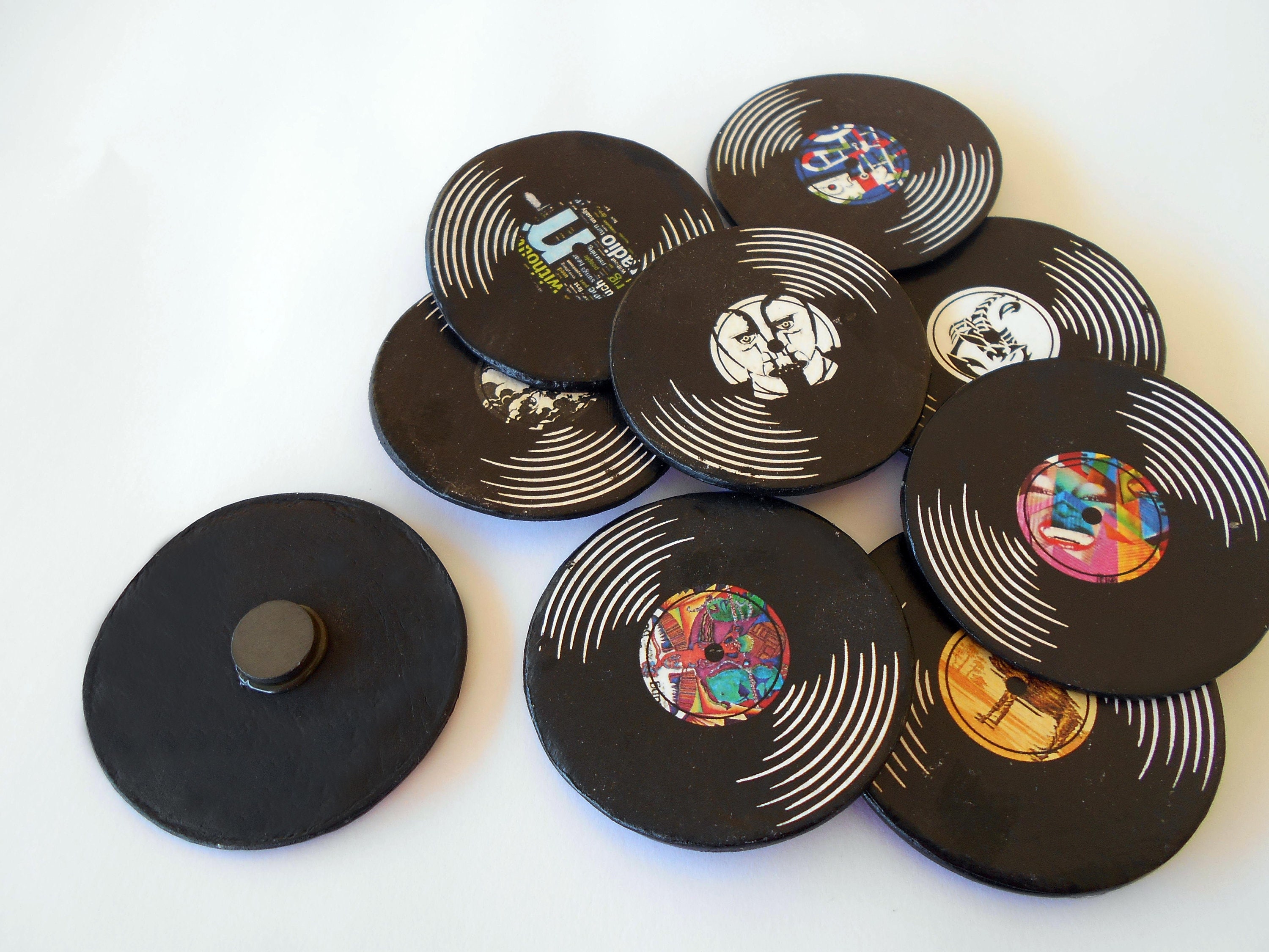 Miniature Custom Vinyl Record Discs Fridge Magnets Music - Etsy UK
