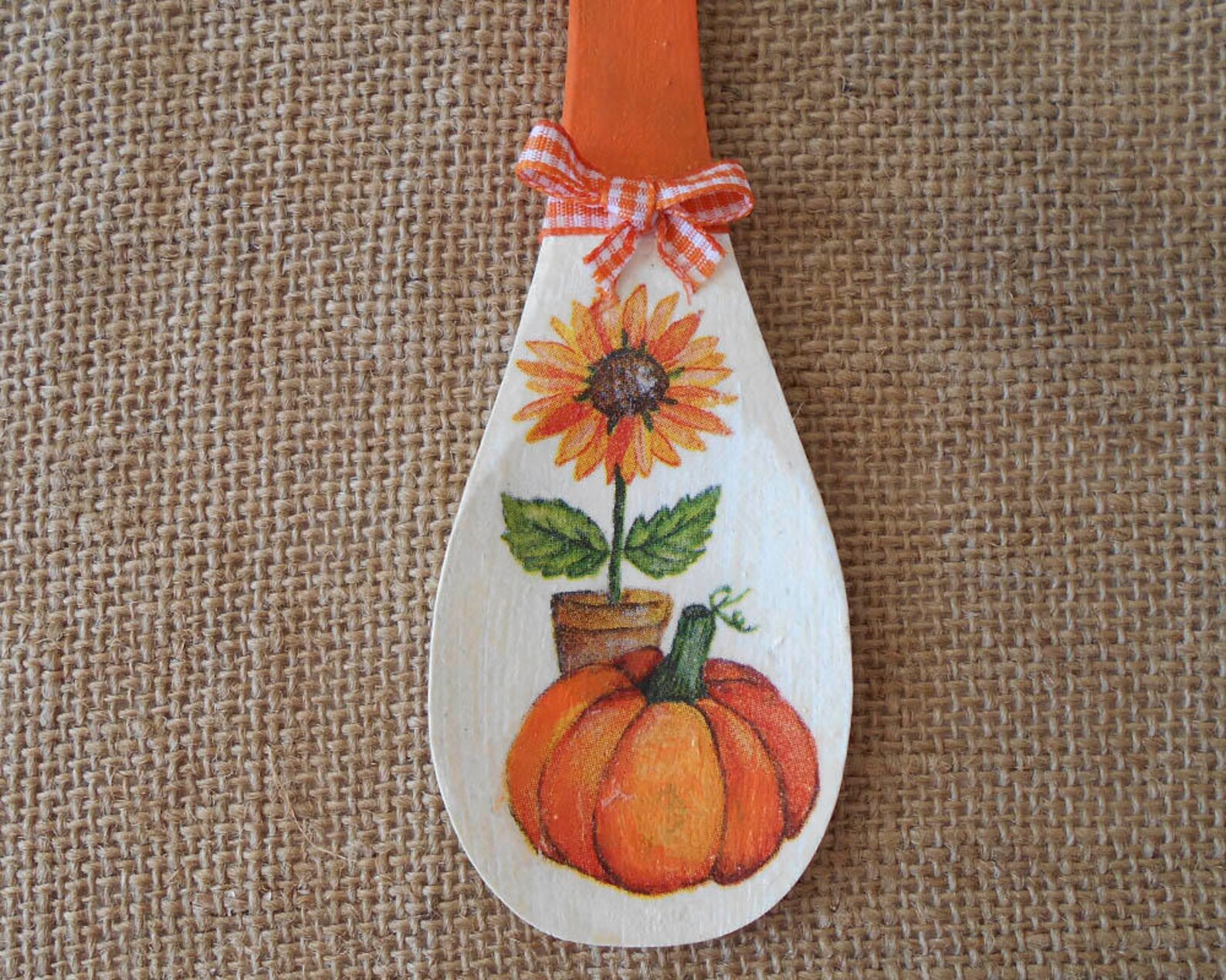 Thanksgiving Ideas Autumn Decor Wooden Spoons Sunflower Decor ...