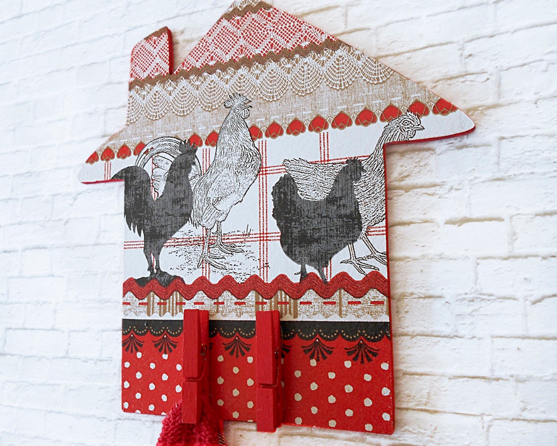 Chicken Decor Rooster Decor Towel Hanger Chicken Lover | Etsy