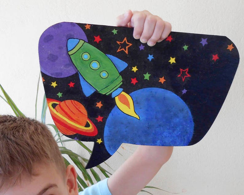 Space Nursery Decor Playroom Sign Rocket Ship Decor Boys Room Sign ...
