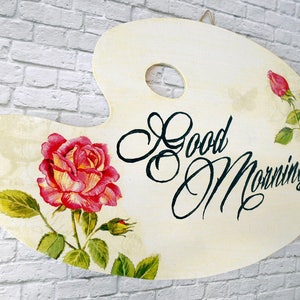 Good Morning Sign Gift From Husband Rustic Home Decor Bathroom Decor ...