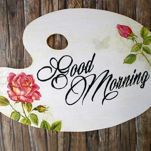 Good Morning Sign Gift From Husband Rustic Home Decor Bathroom Decor ...