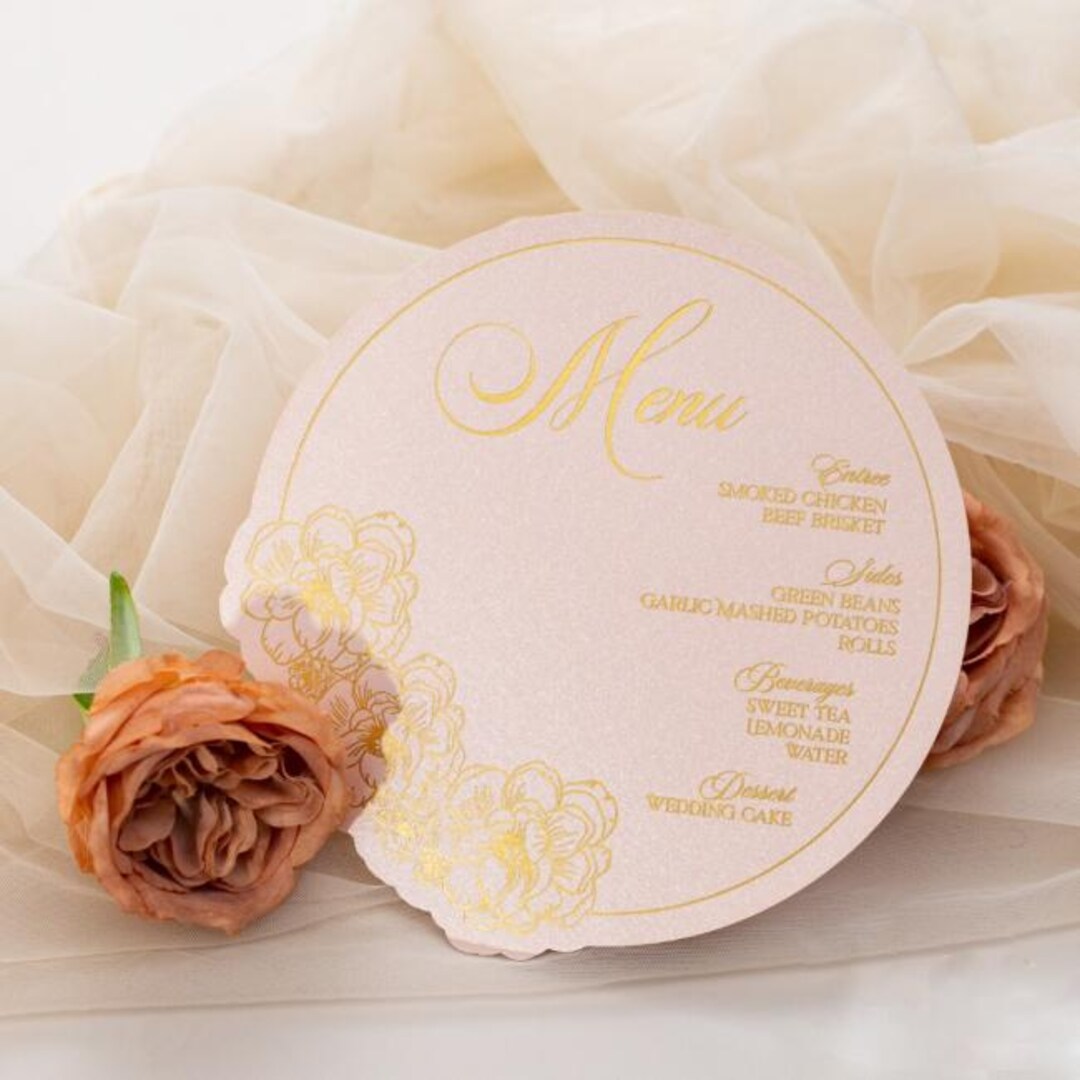 Fancy Shape Flat Menu Card - Etsy