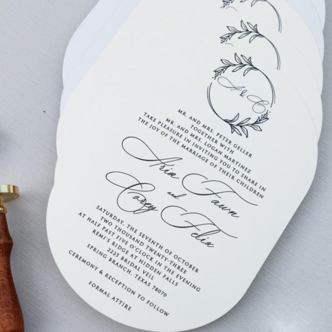 Double Arch Shape Invitation - Etsy