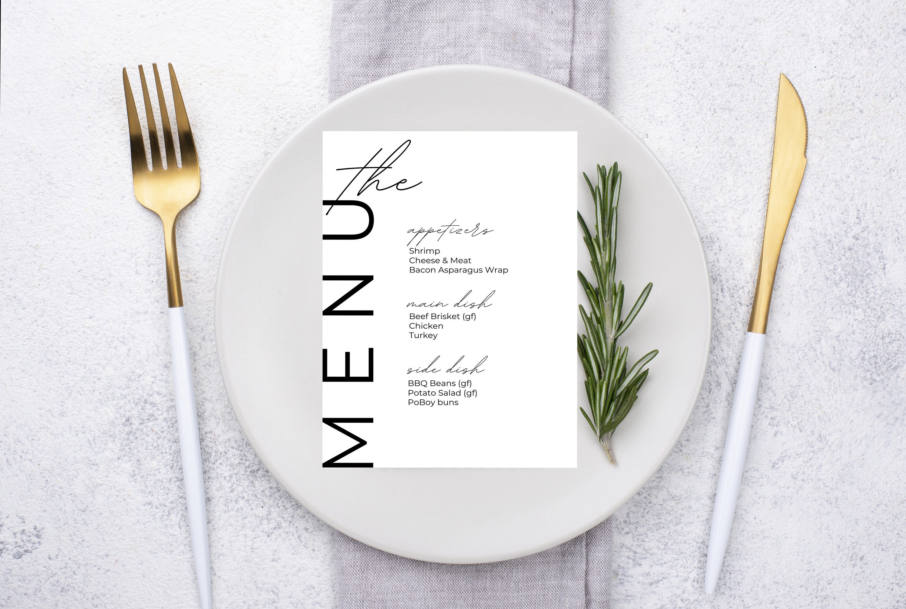 Modern Wedding Menu Sign Template 18 Pages Digital Download, 5x7 Modern ...