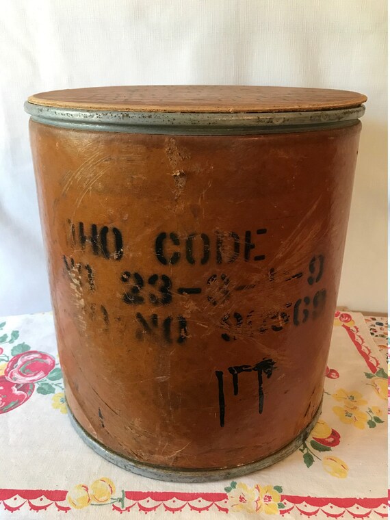 Industrial Vintage Round Shipping Container - Etsy