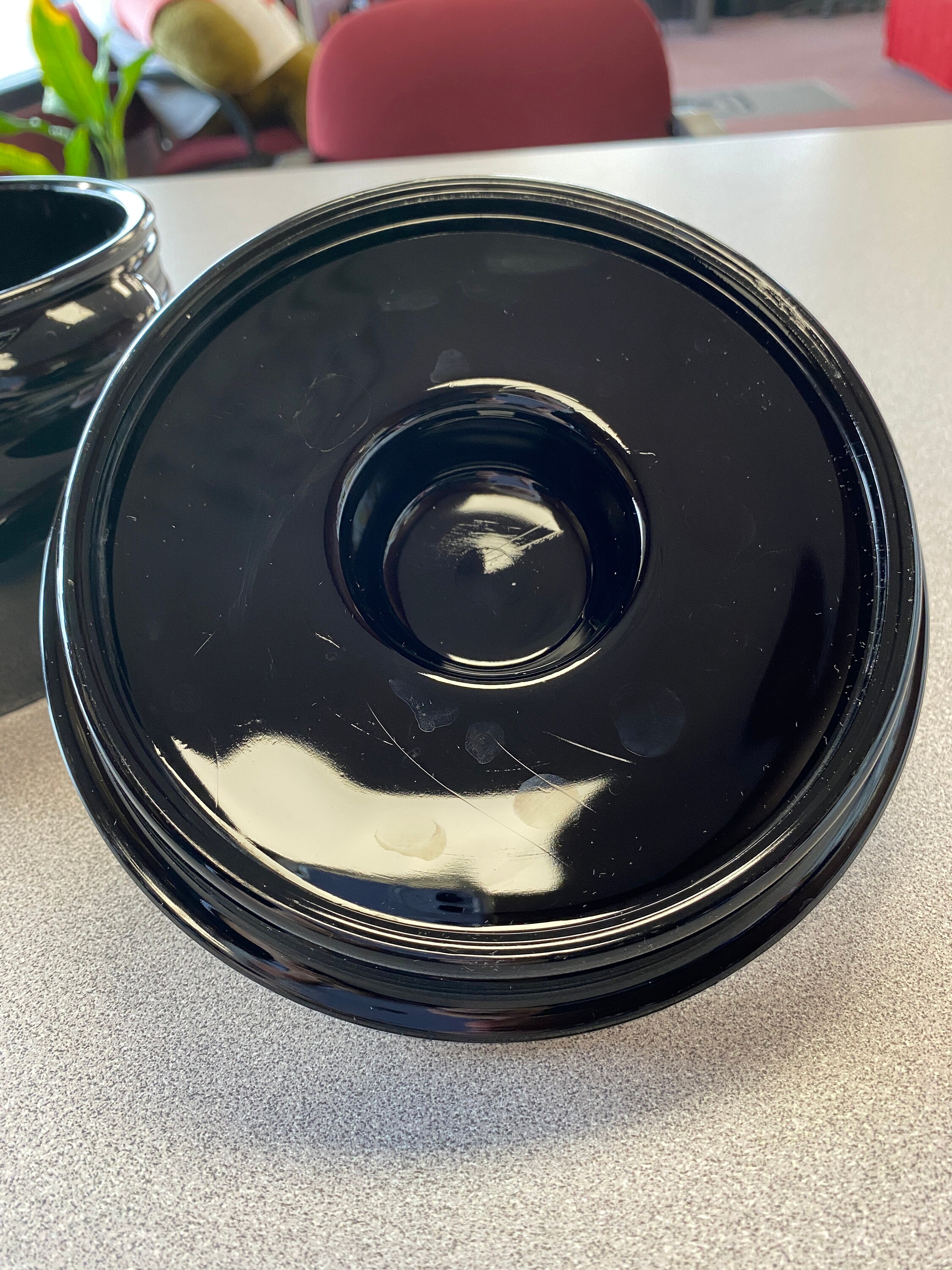 LE Smith 1930s Amethyst Depression Glass Bean Pot - Etsy