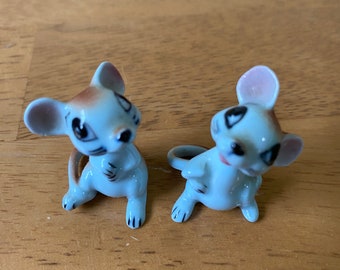 Vintage Ceramic Family of Mice Mini Figures - Etsy