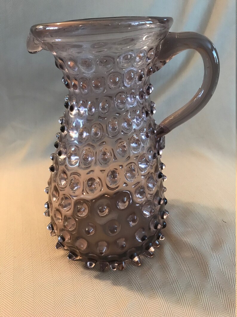 Fenton Amethyst Blown Glass Pitcher - Etsy