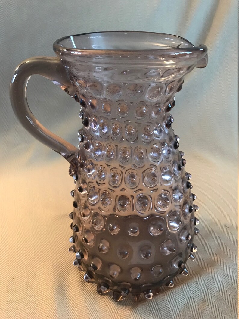 Fenton Amethyst Blown Glass Pitcher - Etsy
