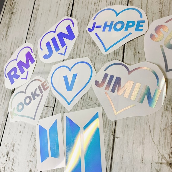 BTS Heart Lightstick Decals | Etsy
