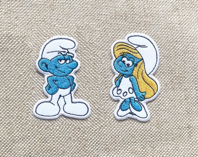 Smurfs Cartoon Characters Patch Badge Iron on Sew On - Etsy