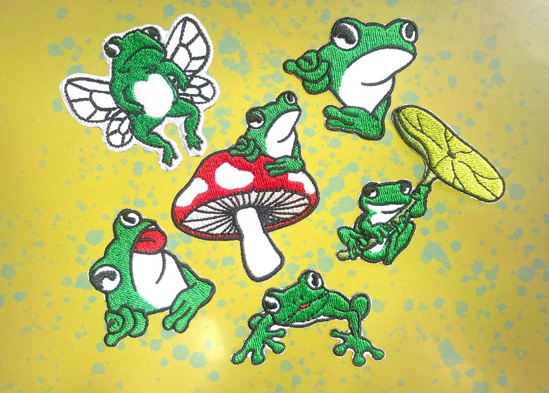 Frog Patches Iron on Frog Iron on Patch Frog Patches for Jackets ...