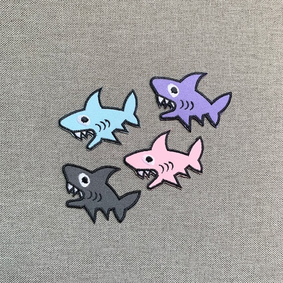Shark Patches iron on patches Shark iron on patch patches for | Etsy