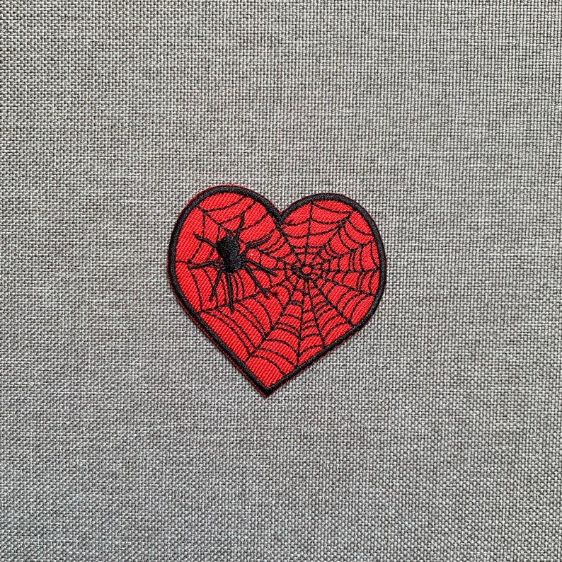 Heart Spider Patches Heart Spider Iron on Patch Iron on Patch - Etsy