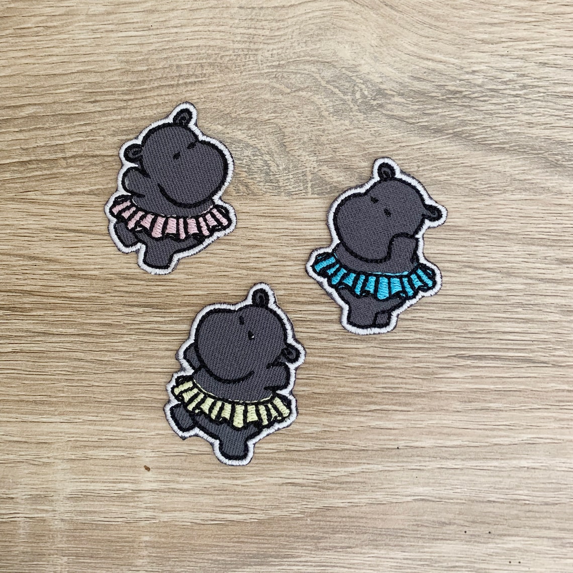 Set 3 Pc Hippo Ballet Patches Iron on Hippo Patches Patches - Etsy