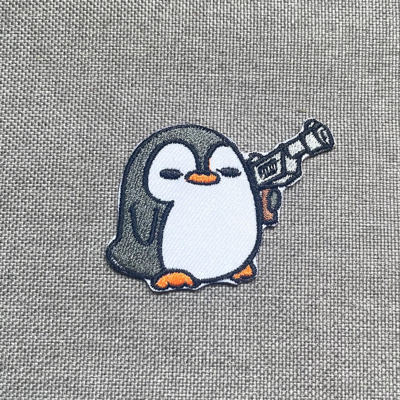 Penguin Gun Patches Iron on Patches Penguin Iron on Patch - Etsy