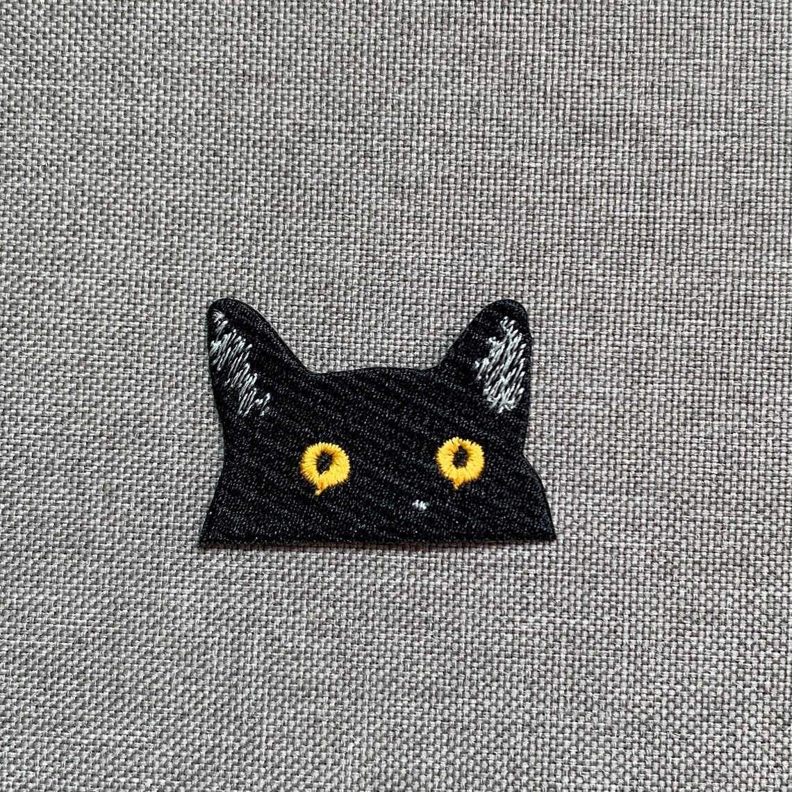 Black Cat Patches Cat Iron on Patches Iron on Patch Patches - Etsy